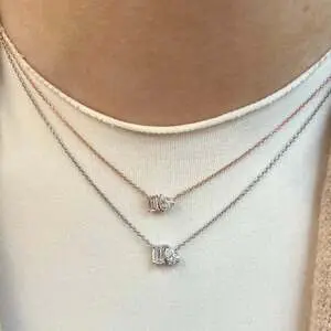 Stephanie Gottlieb Mini Emerald-pear Two Stone Necklace