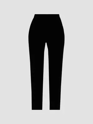 L'Agence Rebel Tapered Velvet Trousers - Black