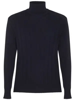 LARDINI Ribbed-knit Wool Jumper