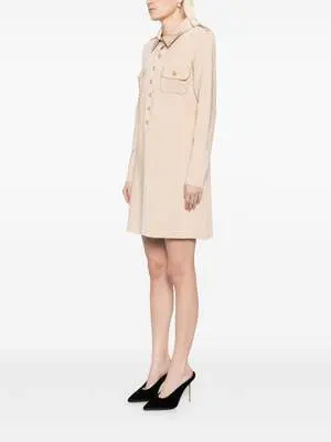 TOM FORD Ribbed Knit Mini Dress - Neutrals