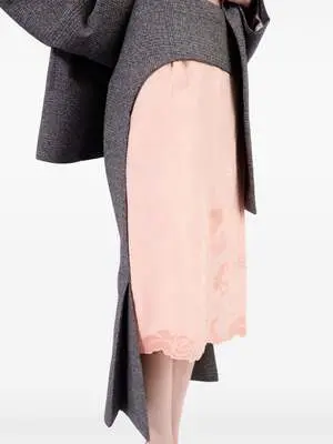 Prada Embroidered Silk Skirt