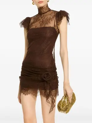 sheer lace skater dress Sultry Vibes Sheer Lace Corset Skater Dress