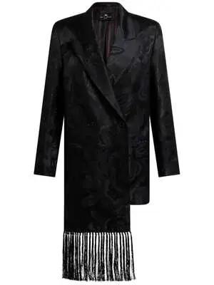 Etro Jacquard Blazer With Fringe