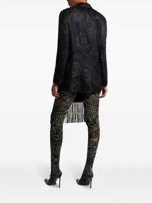 Etro Jacquard Blazer With Fringe