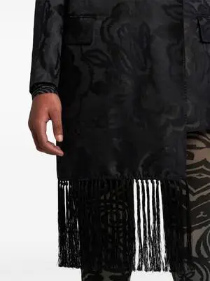 Etro Jacquard Blazer With Fringe