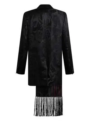 Etro Jacquard Blazer With Fringe