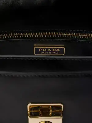 Prada Soft Sound Small Leather Shoulder Bag With Charms