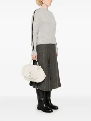 ZANELLATO Small Postina Shearling Tote Bag - White