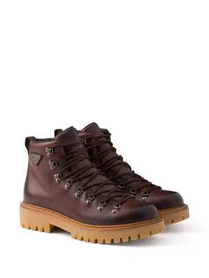 Prada Laced Leather Boots
