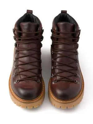 Prada Laced Leather Boots