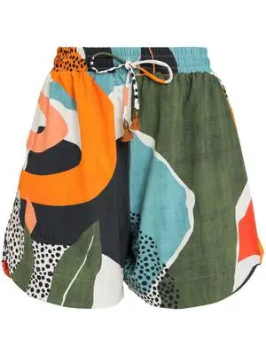 LYGIA & NANNY Cannes Printed Shorts - Green