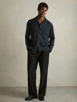 REISS Aperitif Cocktail-jacquard Faille Shirt