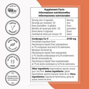 SUPERSMART Cordyceps Cs-4 3150mg Per Day