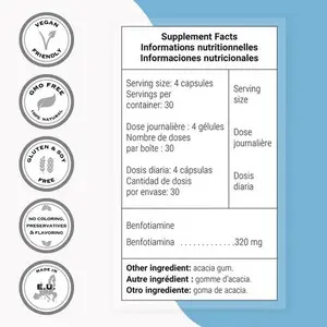 SUPERSMART Benfotiamine 320mg Per Day
