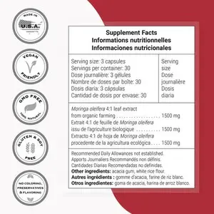 SUPERSMART Organic Moringa 1500mg
