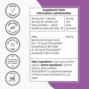 SUPERSMART Pharma Gaba 125mg Per Day