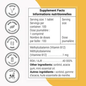 SUPERSMART Methylcobalamine B12 1000mcg