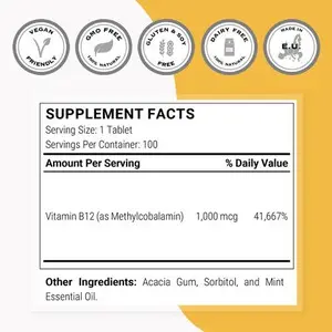 SUPERSMART Methylcobalamine B12 1000mcg