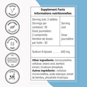SUPERSMART Sodium R-lipoate 600mg
