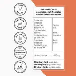 SUPERSMART L-lysine 6000mg Per Day