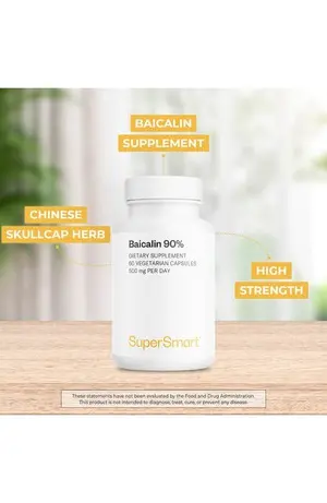 SUPERSMART Baicalin 90% 500mg Per Day
