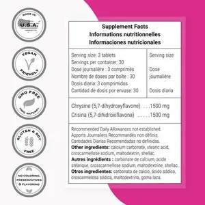 SUPERSMART Chrysin Supplement 1500mg
