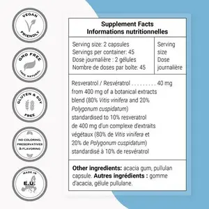 SUPERSMART Resveratrol 40mg Per Day