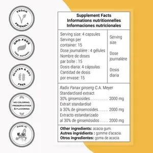SUPERSMART Ginseng 30% 2000mg Per Day