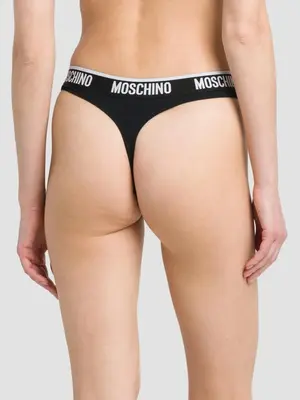 Moschino Log Banded Thong