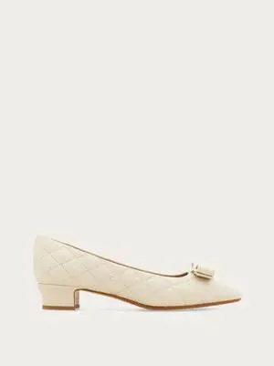 FERRAGAMO Ferragamo Quilted Vara Pump White