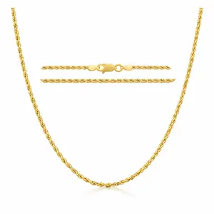DONATELLO GIAN Gold-tone Sterling Silver Twisted Chain Necklace - Yellow