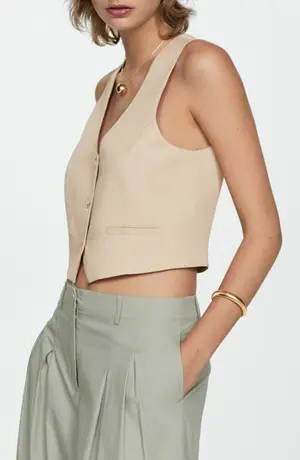 Mango Cropped Vest