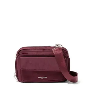 BAGGALLINI Double Zip Crossbody Bag - Jam