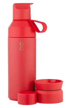 OCEAN BOTTLE Original 3 In 1 17-ounce Bottle & Lid Set - Fire Red