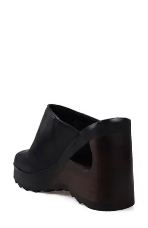 CANDIE'S Nichola Platform Wedge Clogs - Black