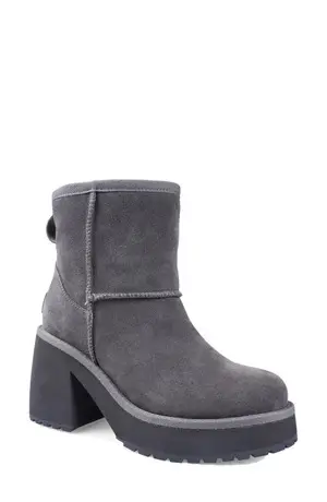 CANDIE'S Luccia Platform Bootie - Grey Suede