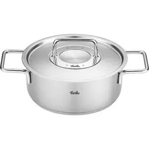 FISSLER Pure Collection Rondeau With Metal Lid - Stainless Steel