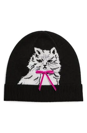 Kate Spade White Kitty Beanie kate spade new york Beanie Hats for Women for sale | eBay main image 4