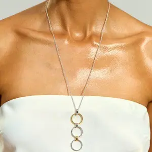 LUCY QUARTERMAINE Triple Hula Long Pendant Necklace - Multi Color