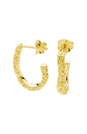 LUCY QUARTERMAINE Hula Half Hoop Earring - Gold Vermeil