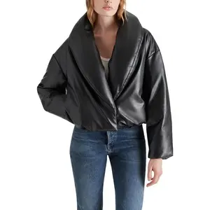 Steve Madden Evy Faux Leather Puffer Coat