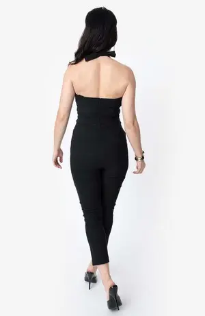 Unique Vintage Sweetheart Halter Marcel Jumpsuit