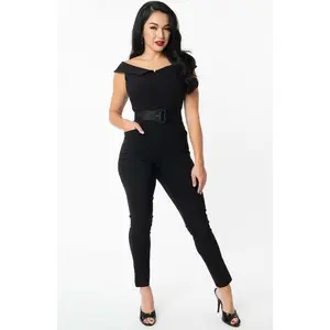 Unique Vintage Off Shoulder Gillian Jumpsuit