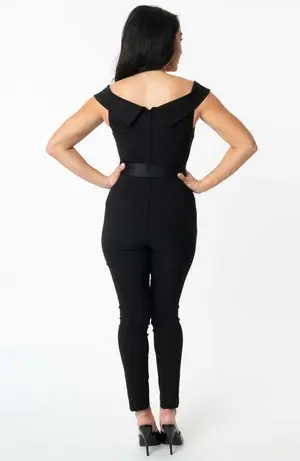 Unique Vintage Off Shoulder Gillian Jumpsuit
