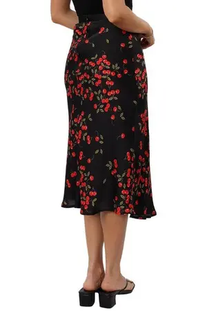 PETAL & PUP Annia Floral Print Midi Skirt