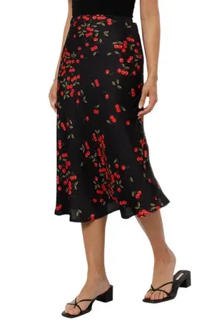 PETAL & PUP Annia Floral Print Midi Skirt