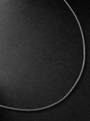 ALEX MOSS 14-karat 20-inch Box Chain Necklace - Silver