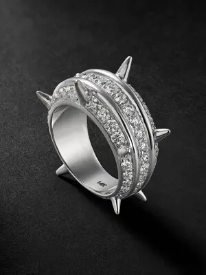 ALEX MOSS Destroyer 14k Diamond Ring - Silver