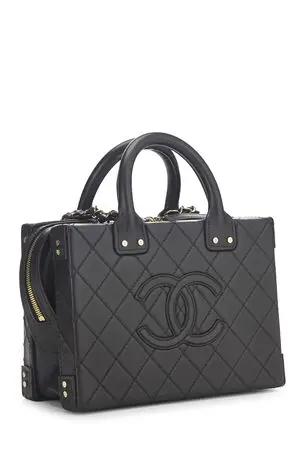 Chanel Calfskin Studded Square Vanity Case