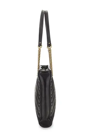 Gucci Leather Gg Marmont Flat Chain Tote